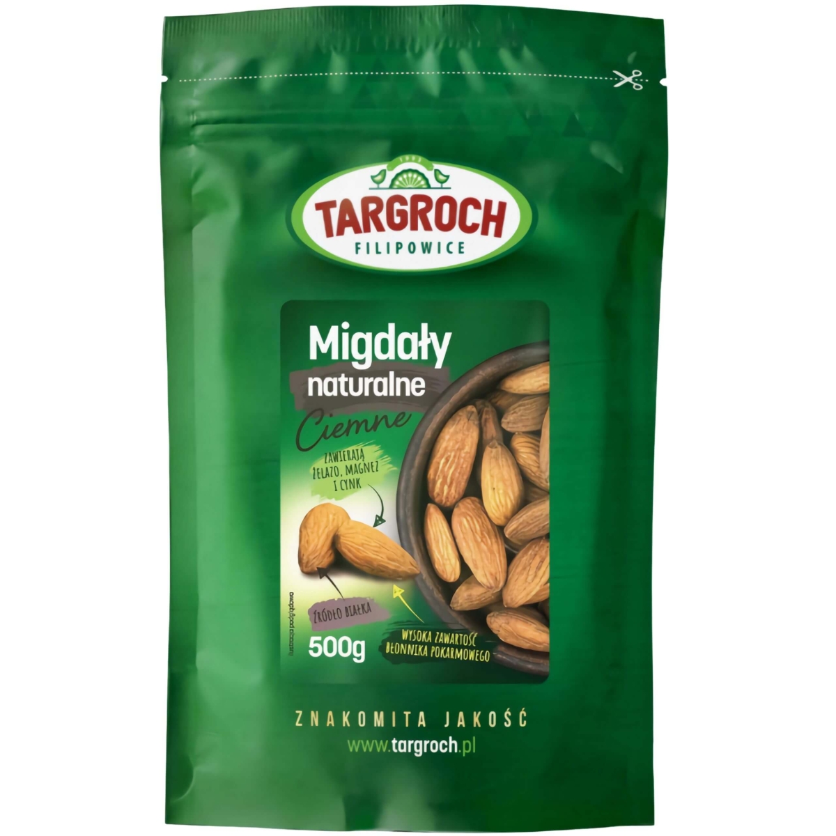 TARGROCH Migdały Naturalne Ciemne 500 g